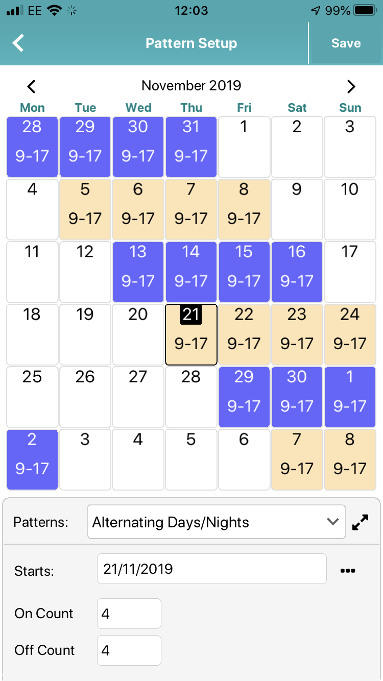 Set Up Your Shift Pattern in MyShiftPlanner - MyShiftPlanner