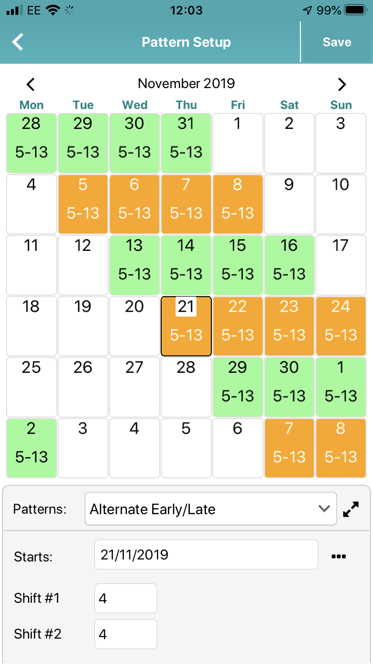 Set Up Your Shift Pattern in MyShiftPlanner - MyShiftPlanner