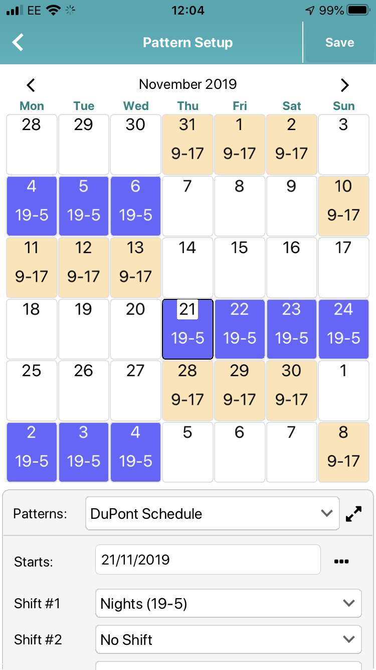 Set Up Your Shift Pattern in MyShiftPlanner - MyShiftPlanner