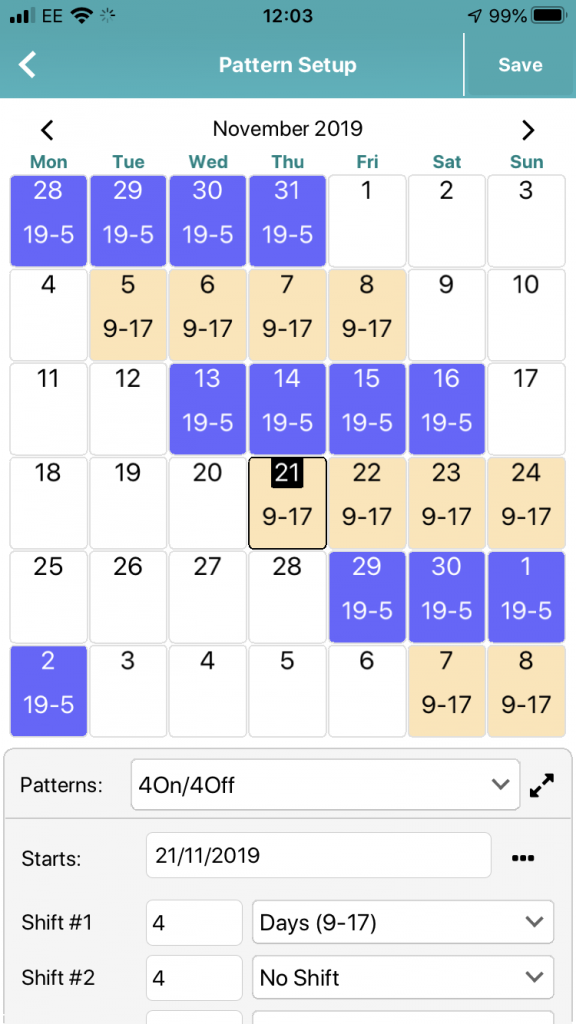 Set Up Your Shift Pattern in MyShiftPlanner - MyShiftPlanner