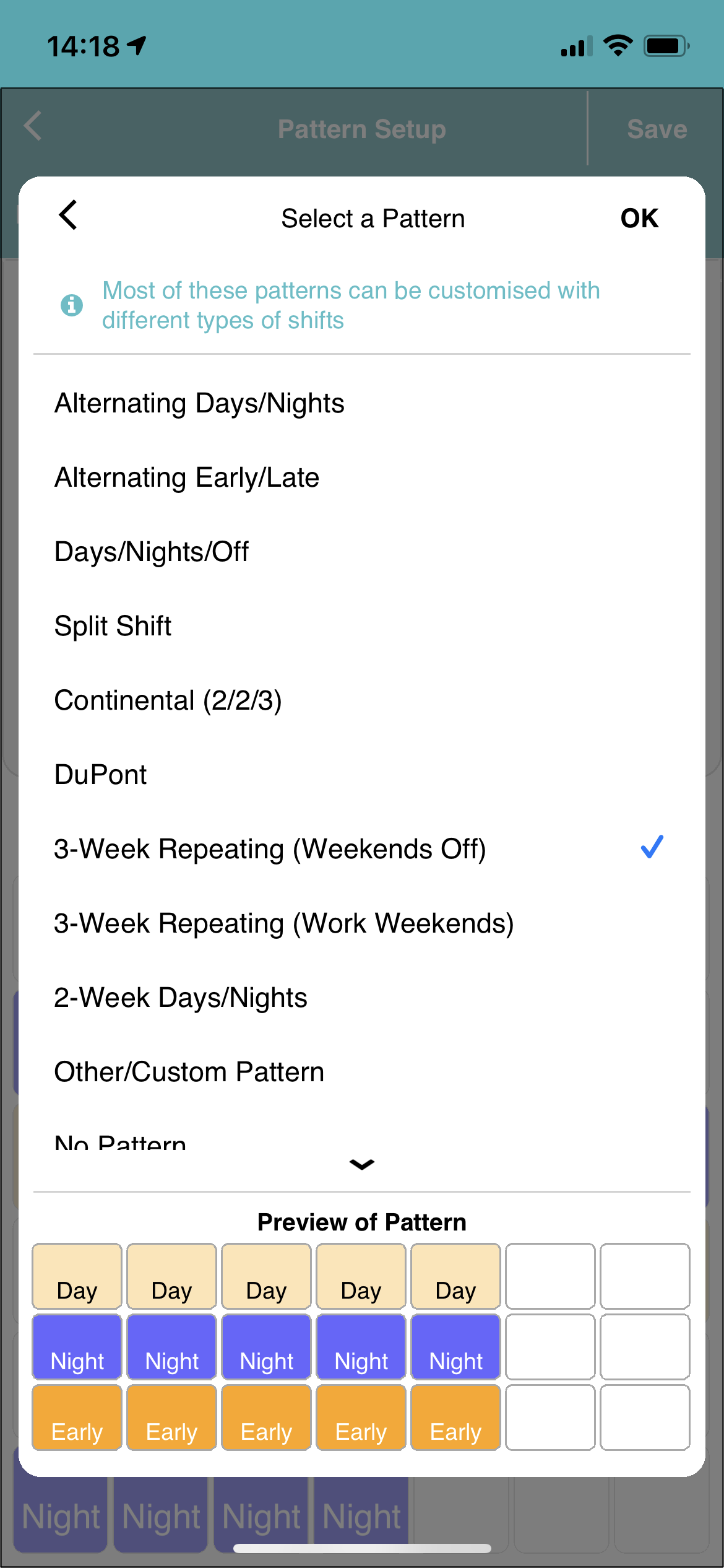 3 Week Repeating Shift Pattern - MyShiftPlanner