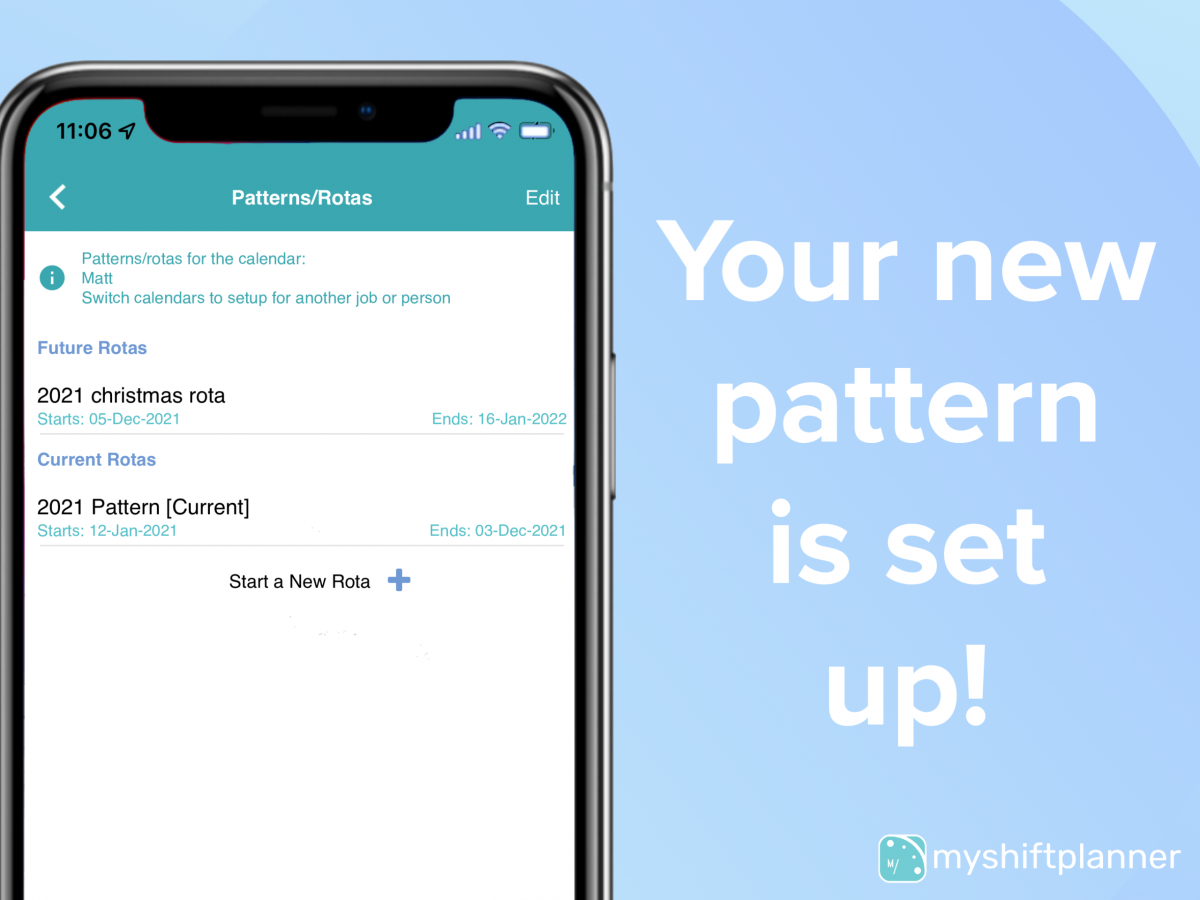 New update v5.7 - Multiple Patterns - MyShiftPlanner