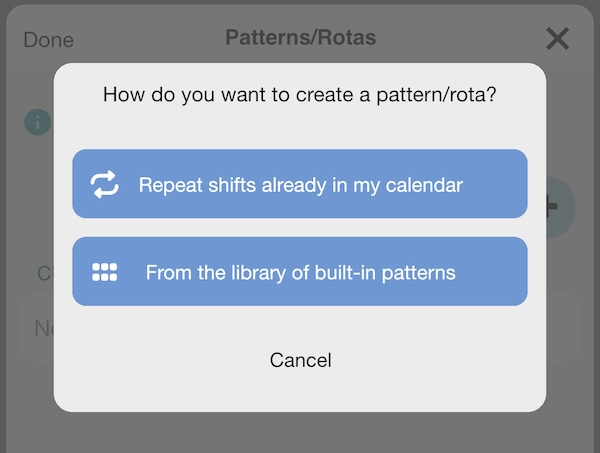 App: Adding and Managing Patterns - MyShiftPlanner